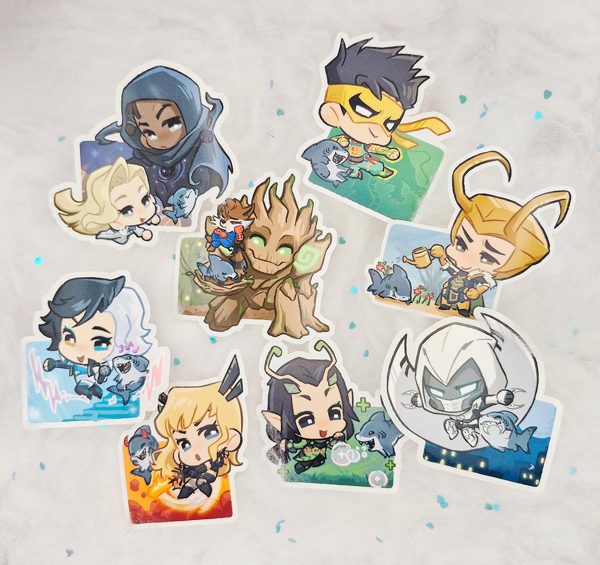Jeff & Friends! - Borderless Stickers (rivals) - Etsy