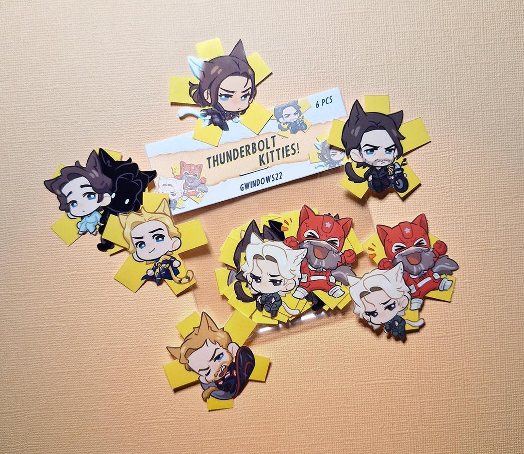 Thunderbolt Kitties! - Little Sticker Set - Etsy