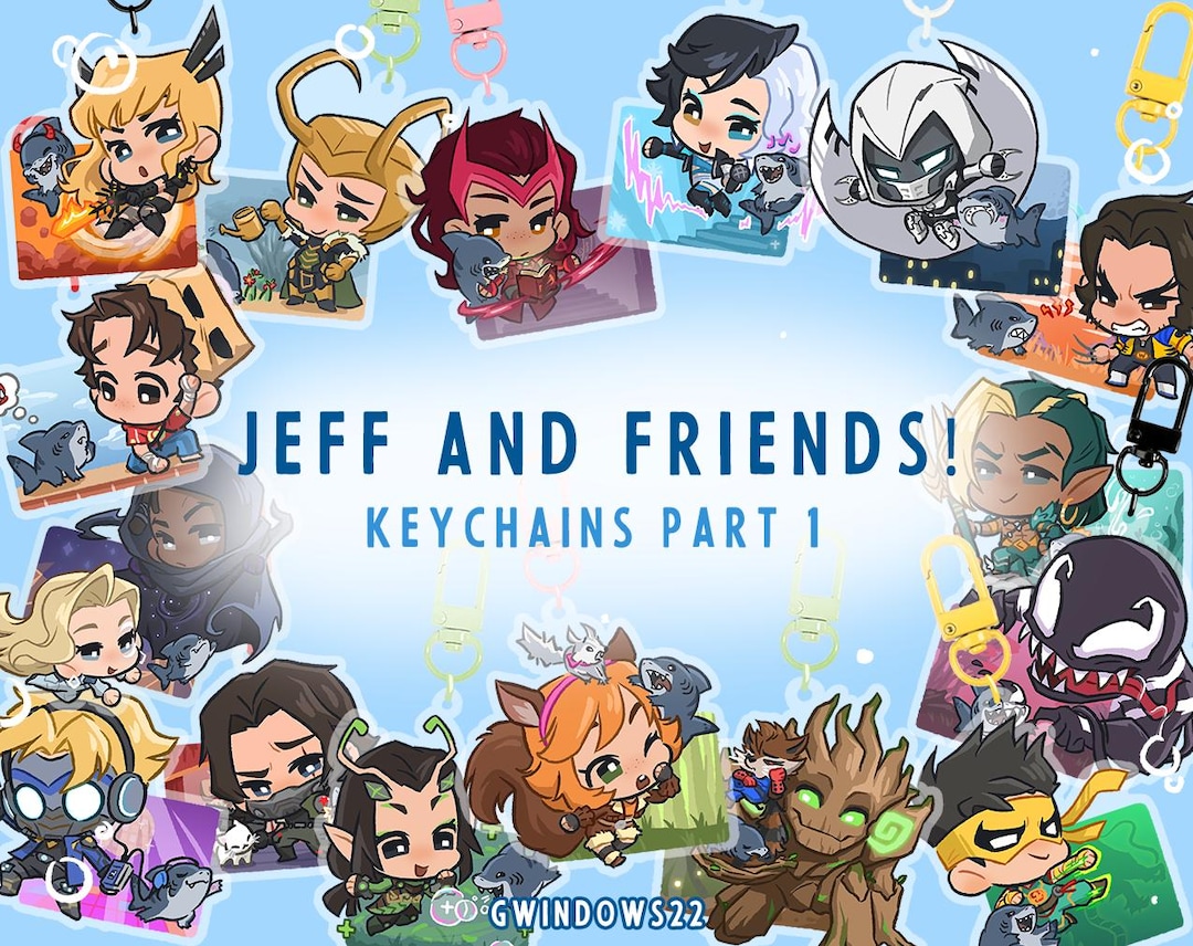 Jeff and Friends! - Acrylic Keychains (rivals) - Etsy
