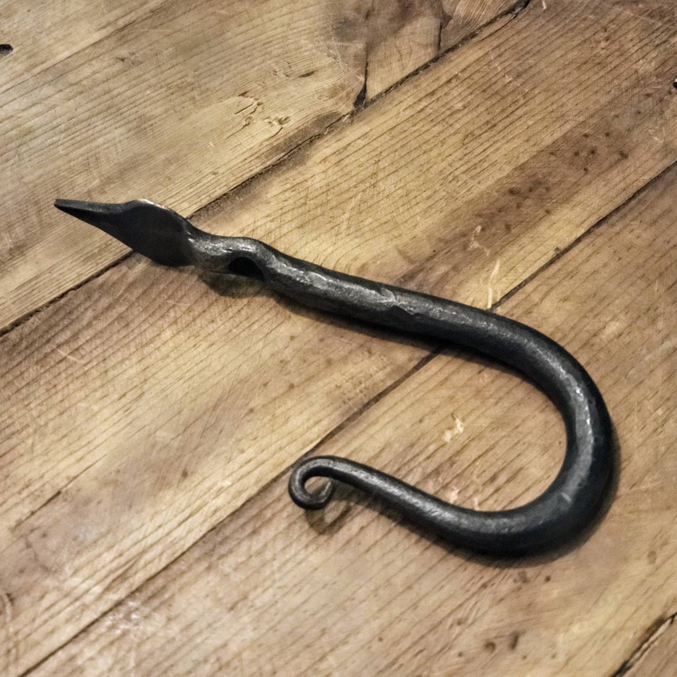 Hand Forged 5" Metal Hook From Salvaged Steel - Etsy