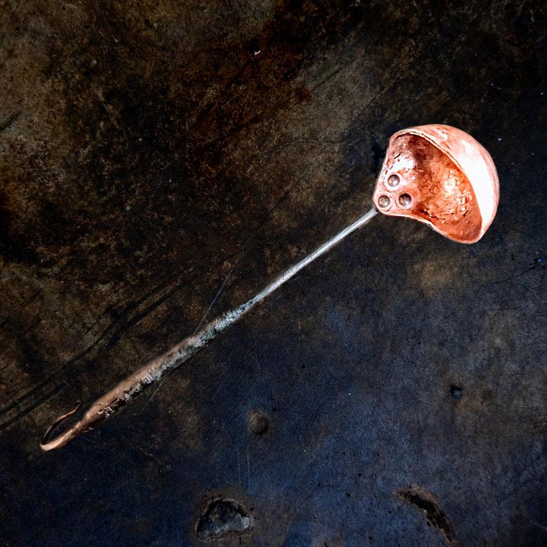Rustic Hand Forged Copper Ladle - Etsy