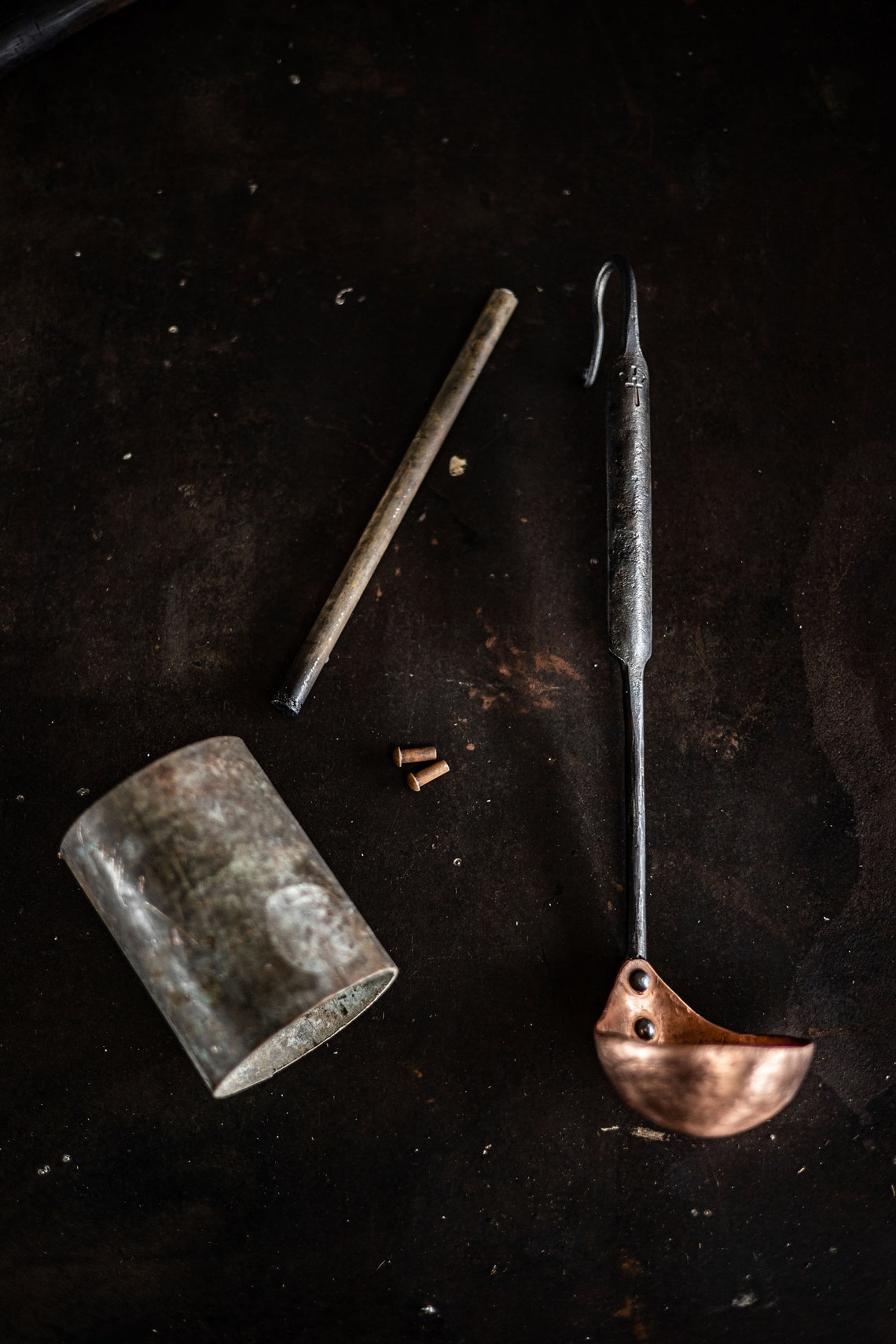 Rustic Hand Forged Copper Ladle - Etsy
