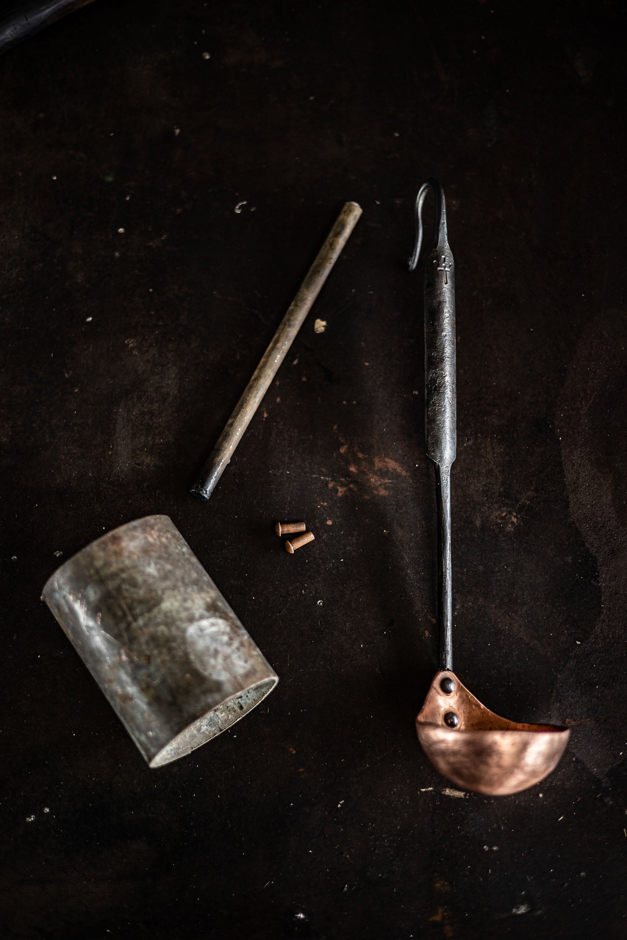 Rustic Hand Forged Copper Ladle - Etsy