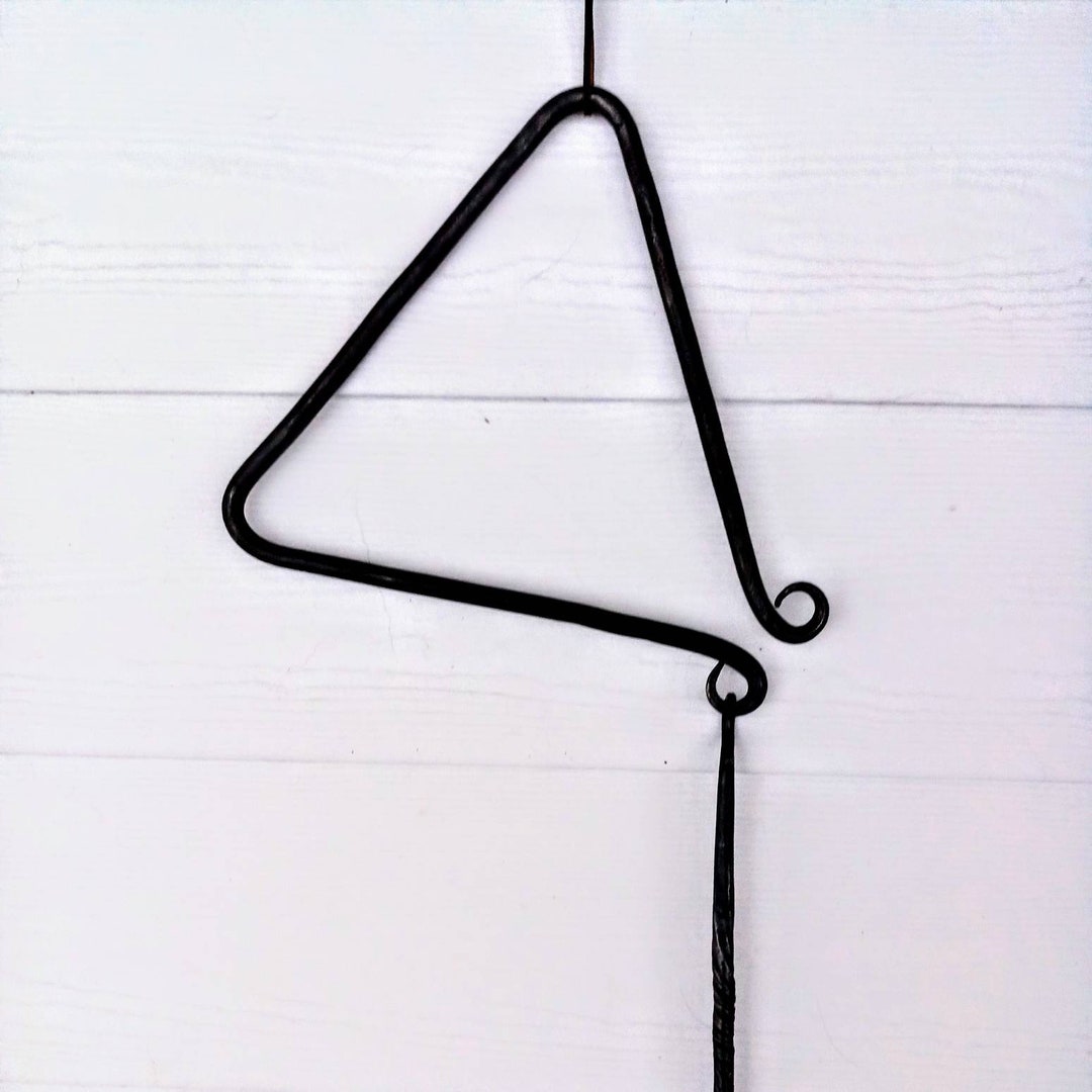 Hand Forged Dinner Bell + Striker * Iron Triangle * - Etsy