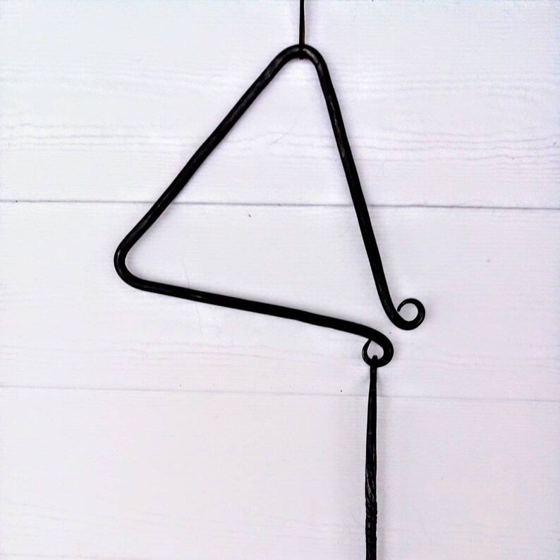 Hand Forged Dinner Bell + Striker * Iron Triangle * - Etsy