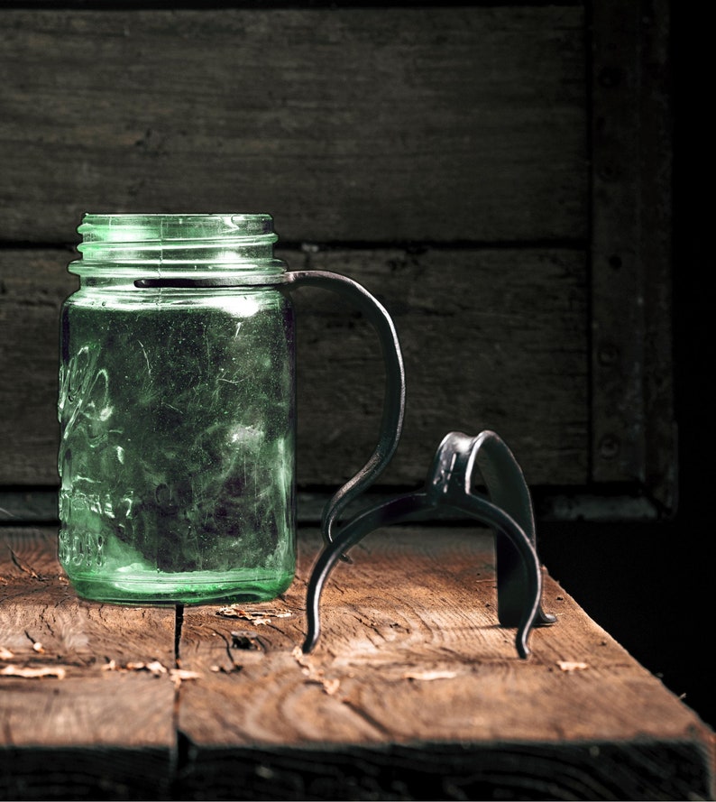 Rustic Hand Forged Mason Jar Handle - Etsy