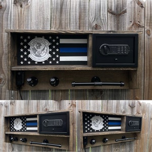 Custom Police Duty Gear Rack With Lockbox Safe- Police Duty Gear Rack ...