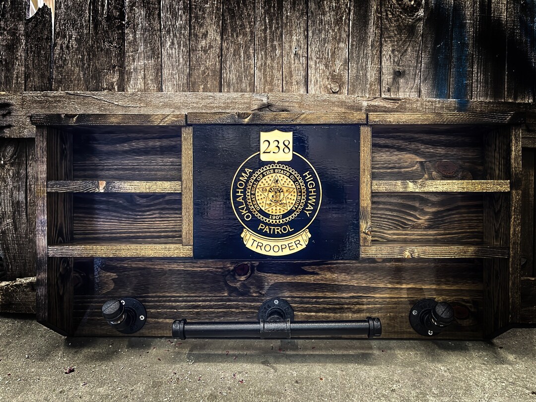 Oklahoma Highway Patrol Custom Duty Rack - Police Gear - Duty Gear Rack ...