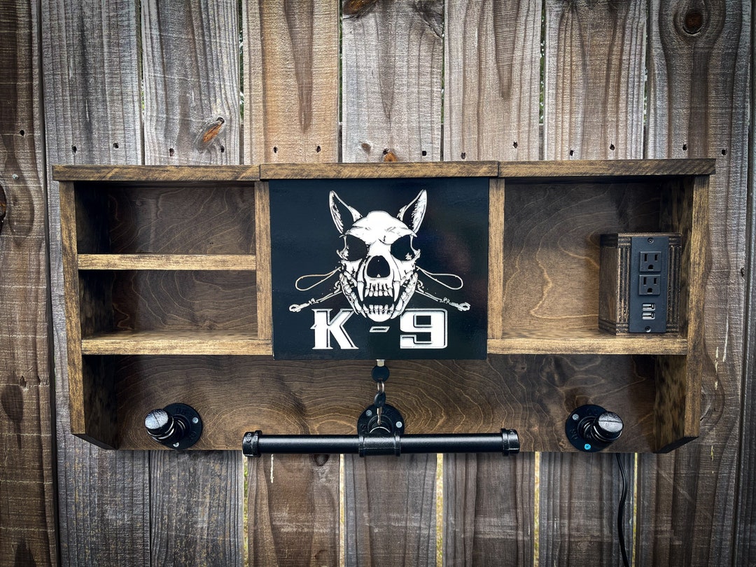 Custom Police K9 Skull Duty Rack Police Gear Duty Gear Rack EDC Storage ...