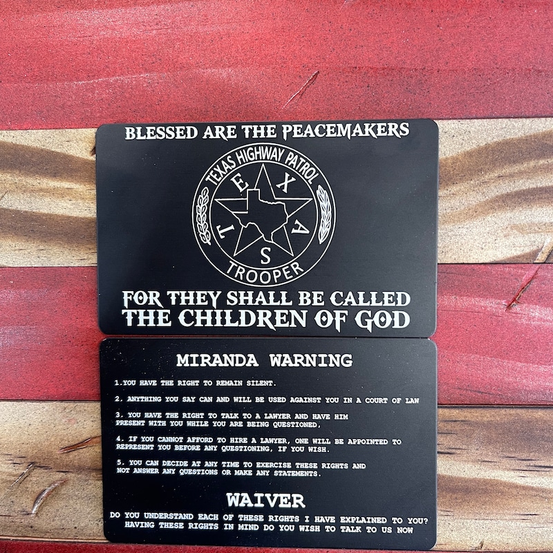 Miranda Rights Cards - Etsy