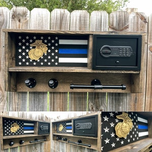 Custom Police Duty Gear Rack With Lockbox Safe- Police Duty Gear Rack ...