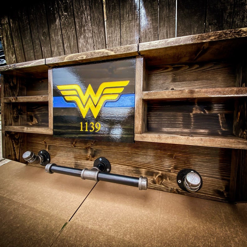 Custom Wall Mounted Wonder Woman Duty Rack Police Gear | Etsy