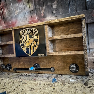 Maryland State Patrol Custom Duty Rack - Police Gear - Duty Gear Rack ...