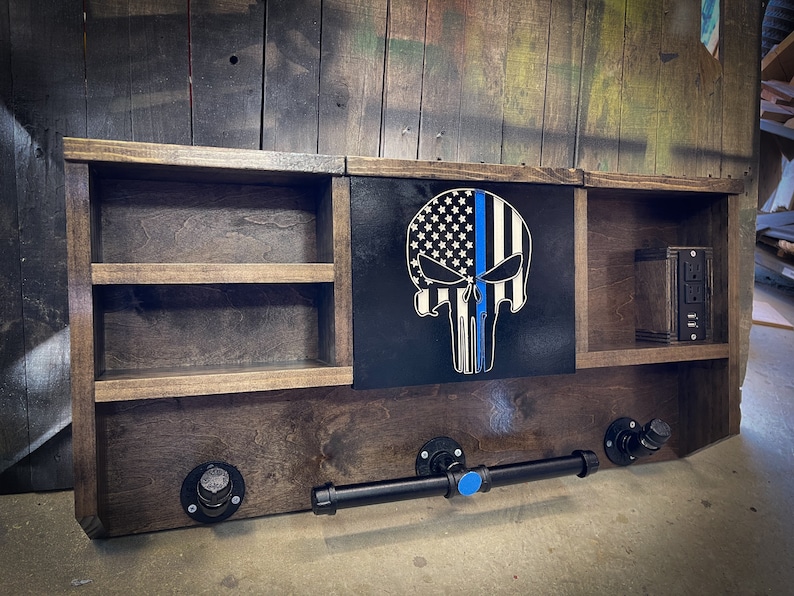 Custom Punisher Duty Rack: Police Gear Storage With Keyed Lock - Etsy