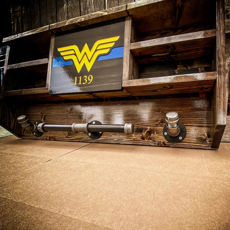 Custom Wall Mounted Wonder Woman Duty Rack Police Gear | Etsy