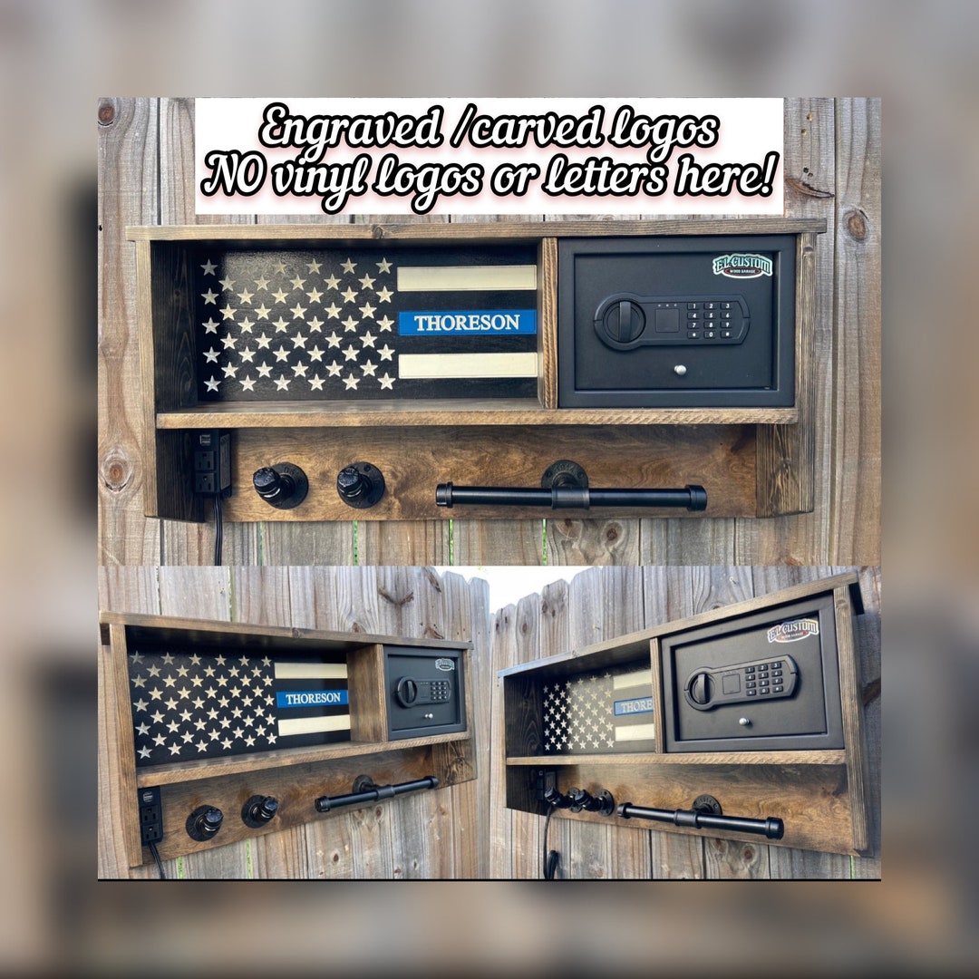 Custom Police Duty Gear Rack With Lockbox Safe- Police Duty Gear Rack ...