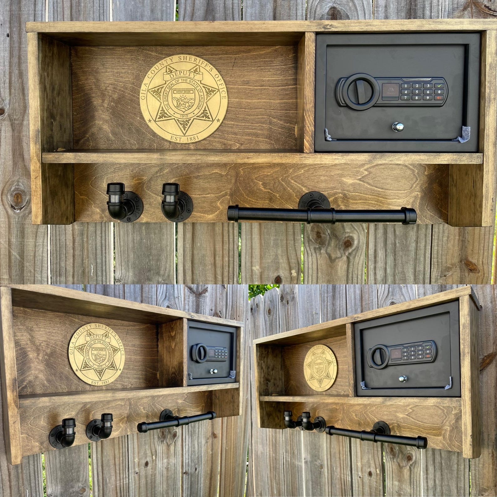 Police Duty Gear Rack With Lockbox Safe, Cop Caddy, Vest Holder - Etsy
