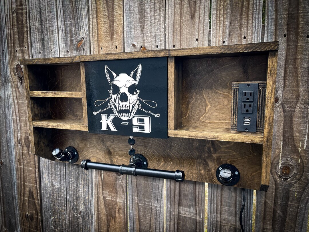 Custom Police K9 Skull Duty Rack - Police Gear - Duty Gear Rack - EDC ...