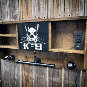 Custom Police K9 Skull Duty Rack - Police Gear - Duty Gear Rack - EDC ...