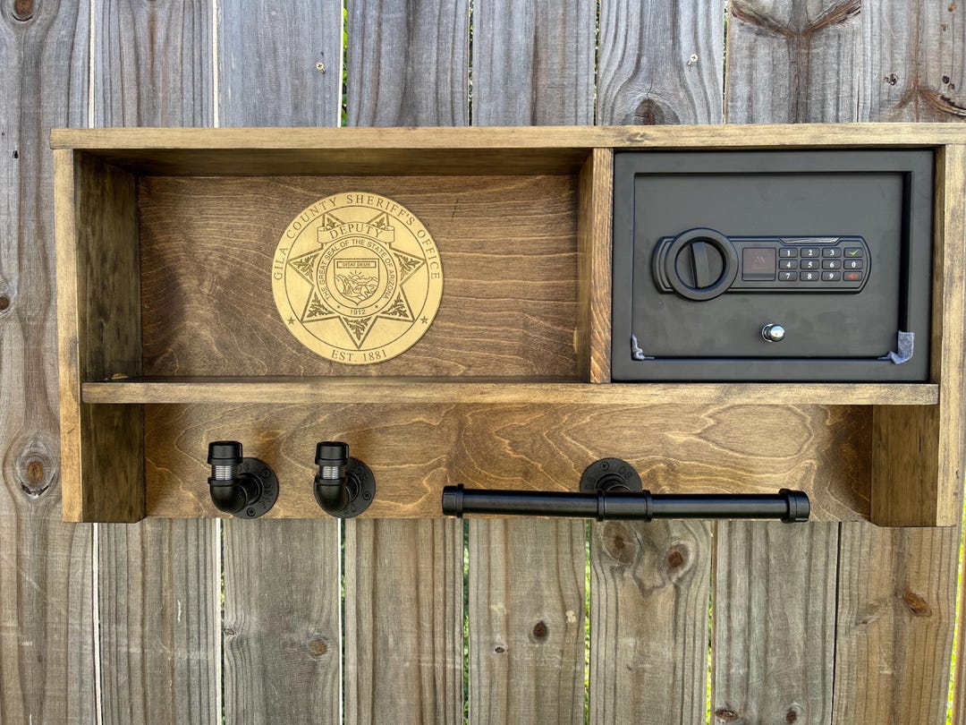 Police Duty Gear Rack With Lockbox Safe, Cop Caddy, Vest Holder - Etsy