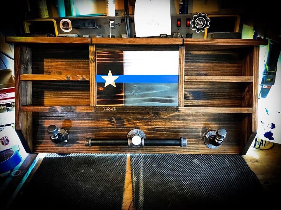 Custom Wall Mounted Duty Rack - Police Gear - Duty Gear Rack - EDC ...