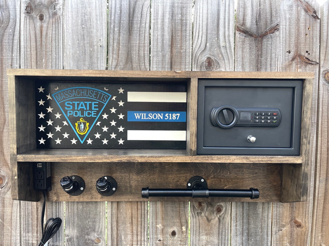 Massachusetts State Police , Safe, EDC , Thin Blue Line, Duty/gear Rack ...
