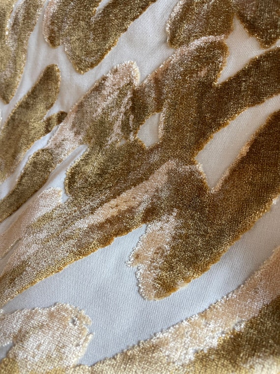 Luxe Velvet Gold Contemporary Design Fabric by the Yard - Etsy