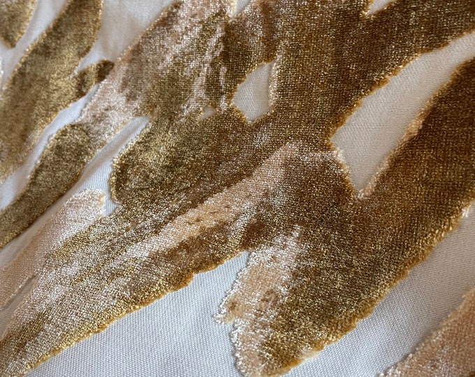 Luxe Velvet Gold Contemporary Design Fabric by the Yard Gold Velvet ...