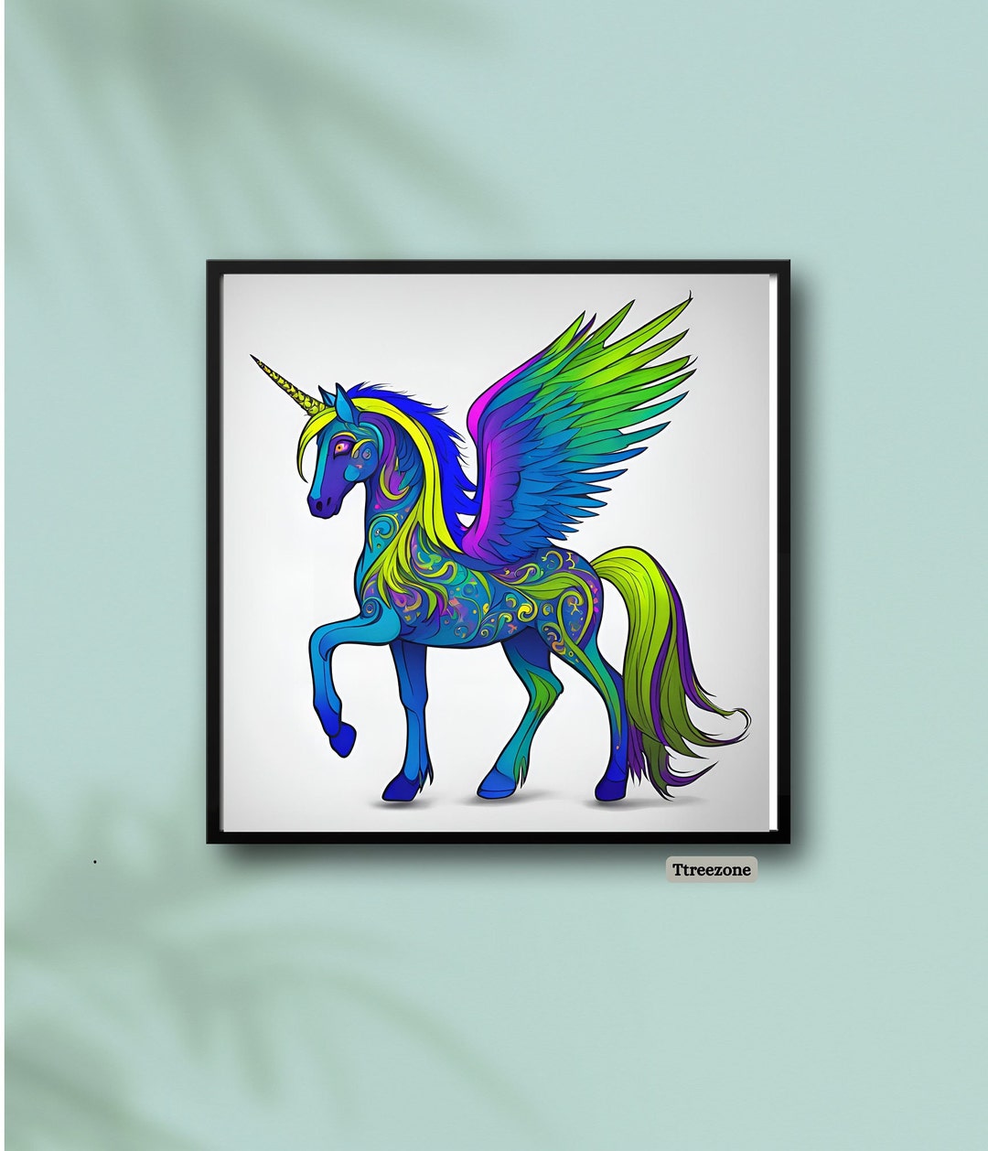 Alicorn. Horse With a Horn and Wings. Cute Nursery Decor. - Etsy