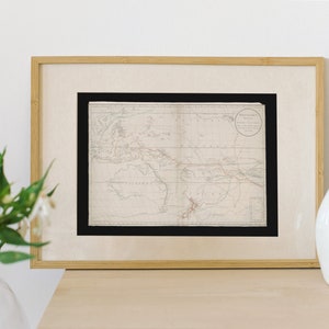 Map of Australia and Polynesia. Vintage Late 1700's Map of South ...