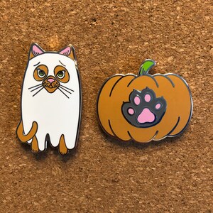 Spooky Cat Pin Collection 2 Pins 4 Dollars OFF - Etsy