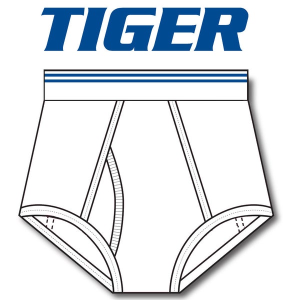 Tiger Underwear 4 Panel Front and Back - Etsy