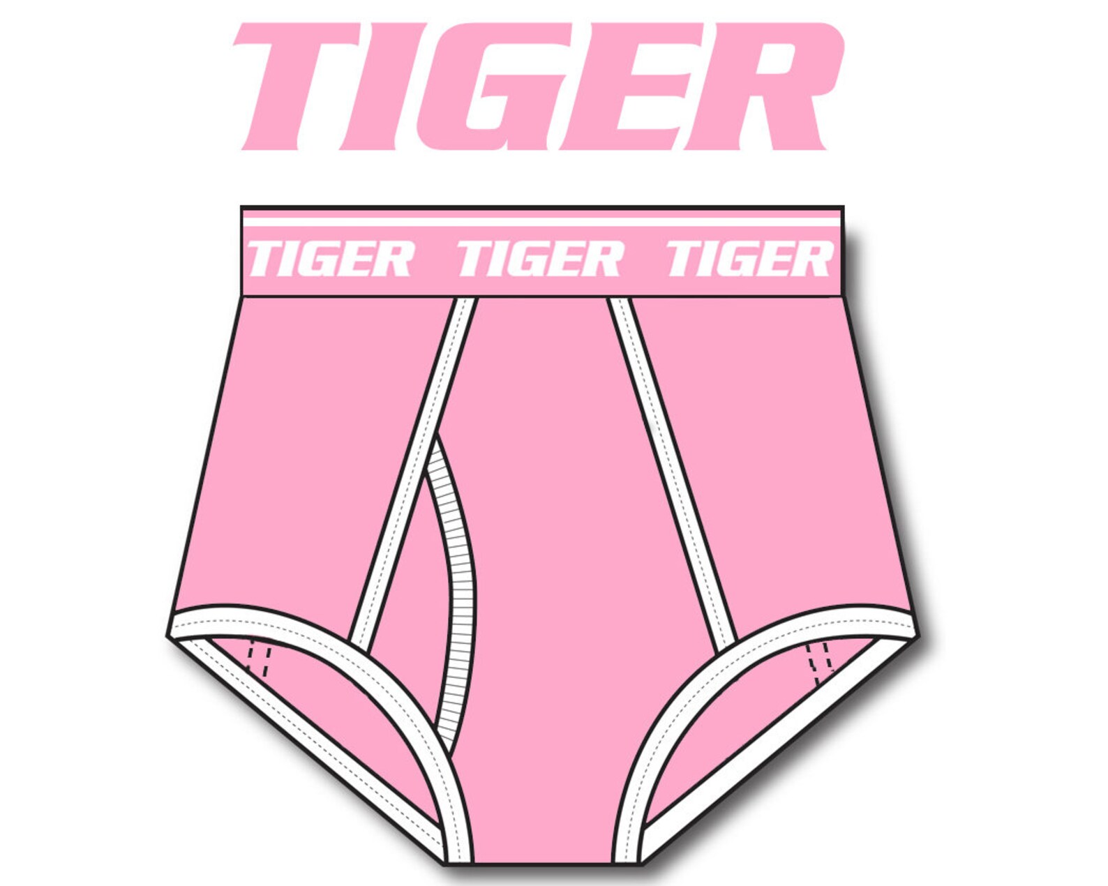 Tiger Underwear Double-seat Brief - Etsy