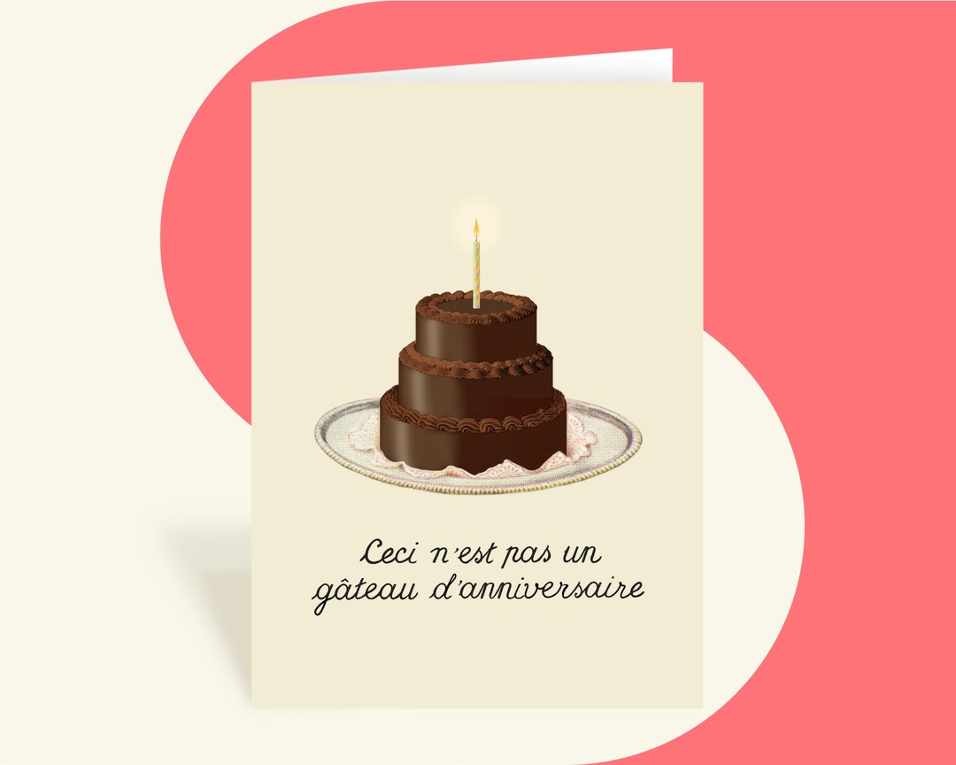NOT a BIRTHDAY CAKE Birthday Card - Etsy