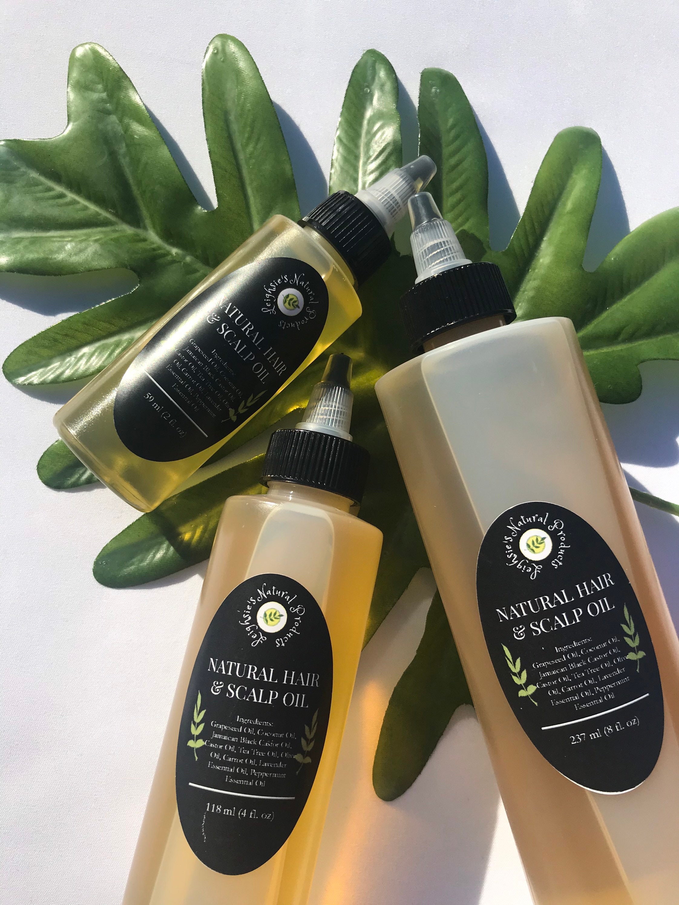 8 Oz Bottle - 100% All Natural Hair Oil - Hair Growth Oil - Homemade ...