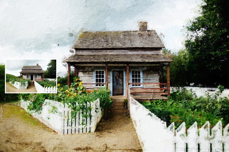 Custom Home Portrait Painting From Photo New Home Portrait - Etsy