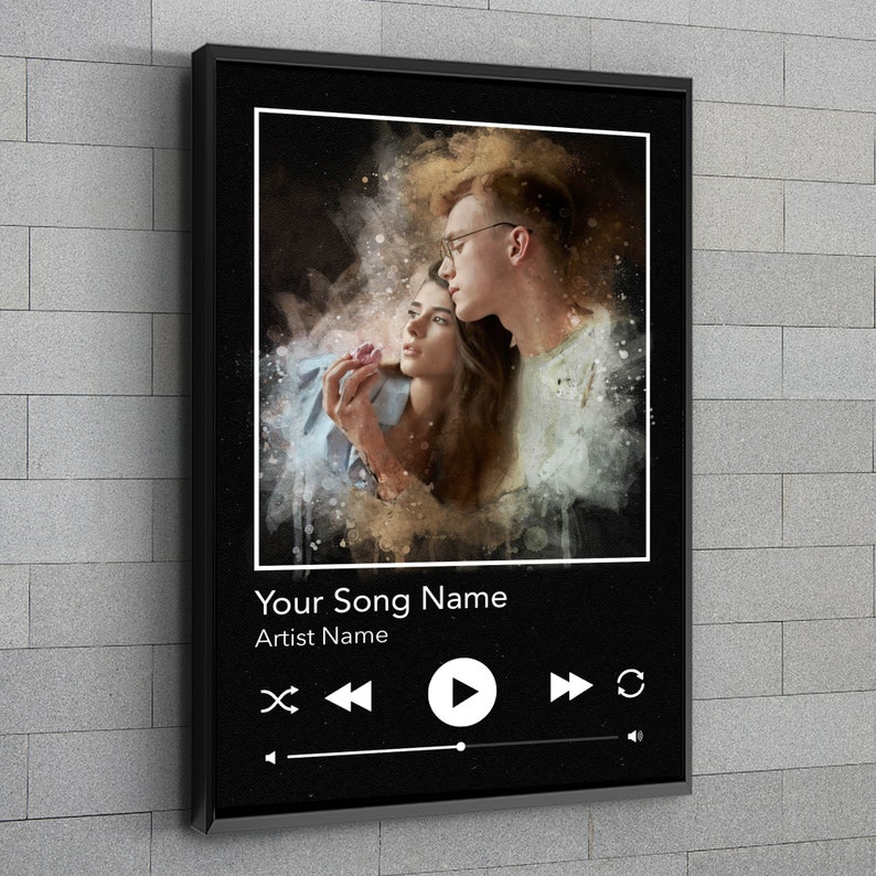 Custom Album Cover Portrait Custom Song Couples Portrait Our - Etsy