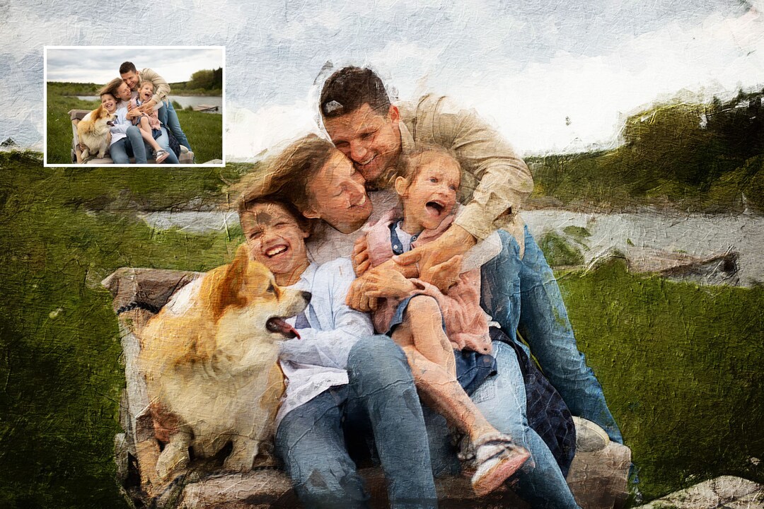 Custom Family Portrait Painting | Portrait Painting From Photo ...