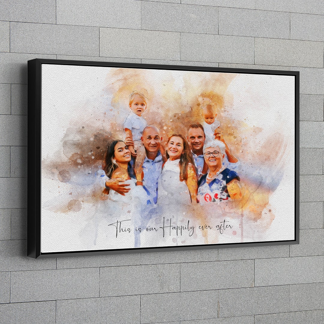 Custom Family Portrait | Portrait From Photo | Family Portrait Painting ...