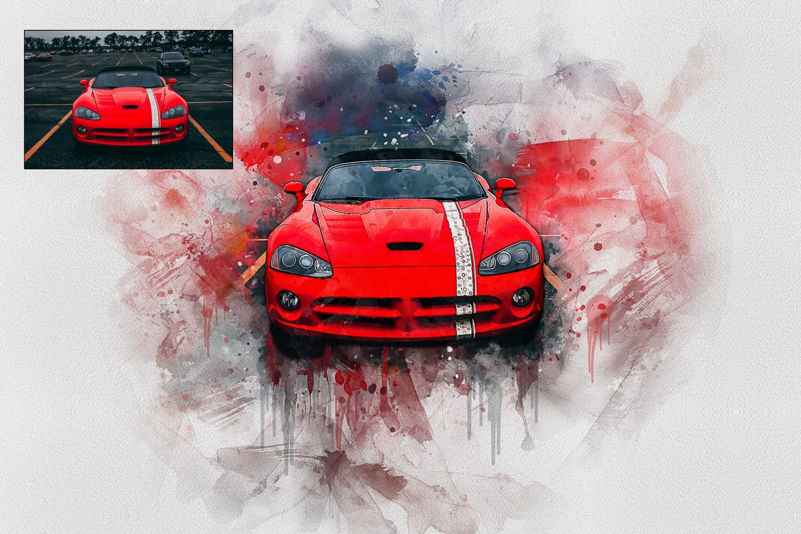 Custom Car Portrait Father's Day Gift Portrait From - Etsy