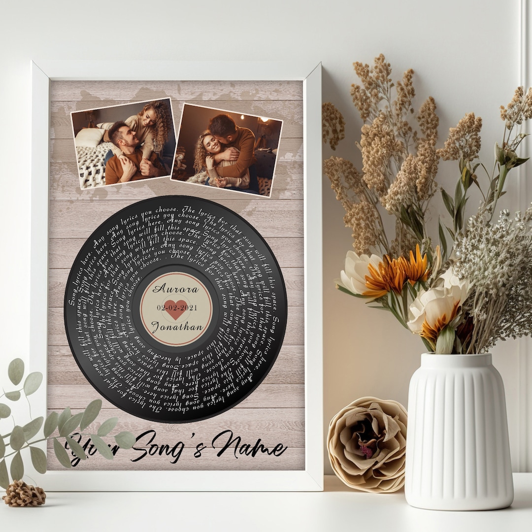 Wooden Vinyl Portrait Photo to Portrait | Loved One Portrait | I Miss ...