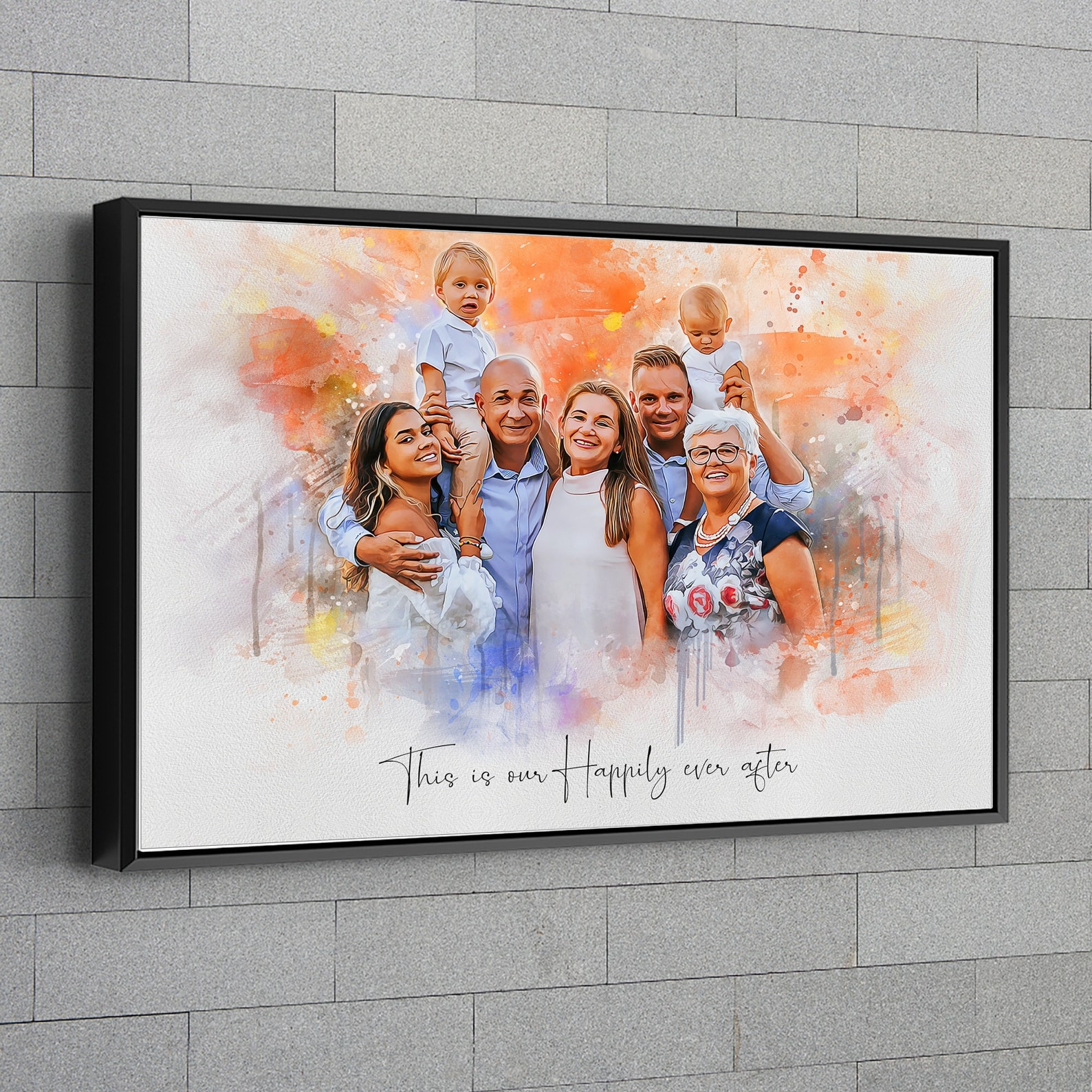 Custom Family Portrait Portrait From Photo Family Portrait - Etsy