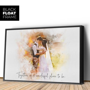 Custom Wedding Portrait Canvas Wedding Illustration Canvas | Etsy