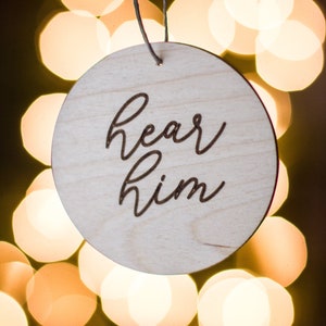 Hear Him Ornament, Primary Kids Gift, Relief Society Gift, LDS Primary ...