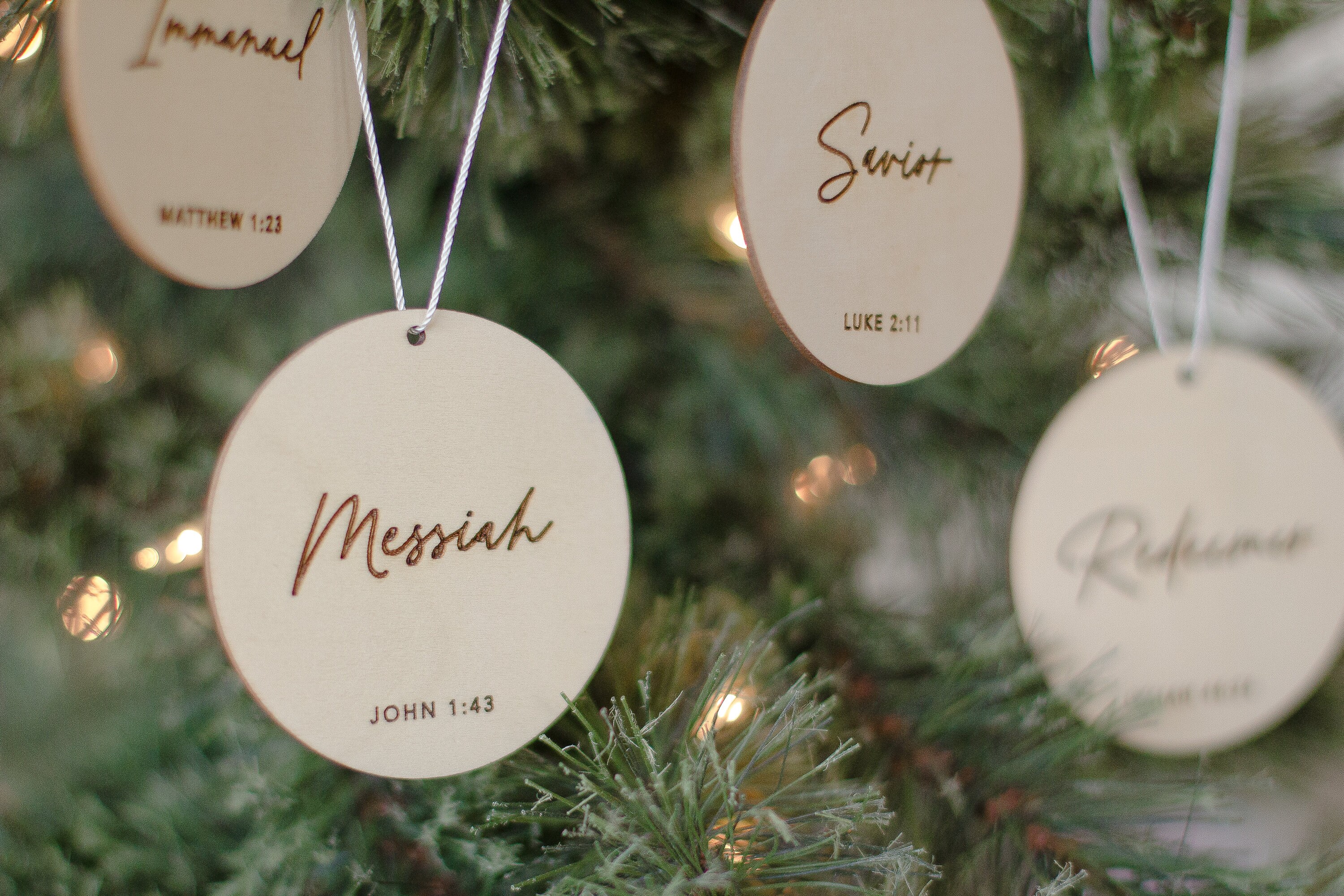 24 Names of Christ Ornament Set, Christ Name Christmas Ornament, Names ...
