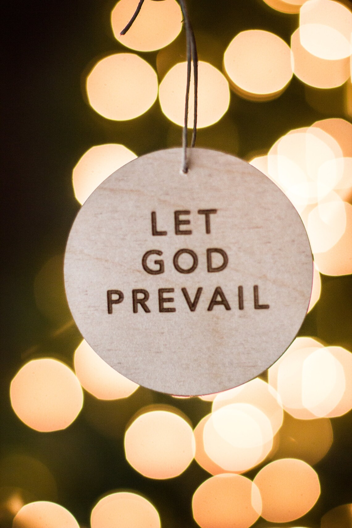 Let God Prevail Ornament, Christ Centered Christmas Gift, Relief ...