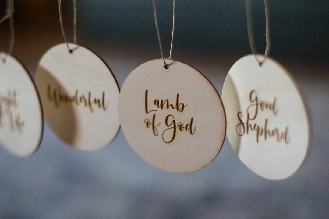 24 Names of Christ Ornament Set, Christ Name Christmas Ornament, Names ...