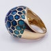 Enamel Dome Ring in 18KT Yellow Gold Retro Vintage Size 6.5 US - Etsy