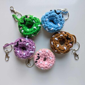Cute Donut 2.5" Crochet Keychain - Amigurumi - Etsy