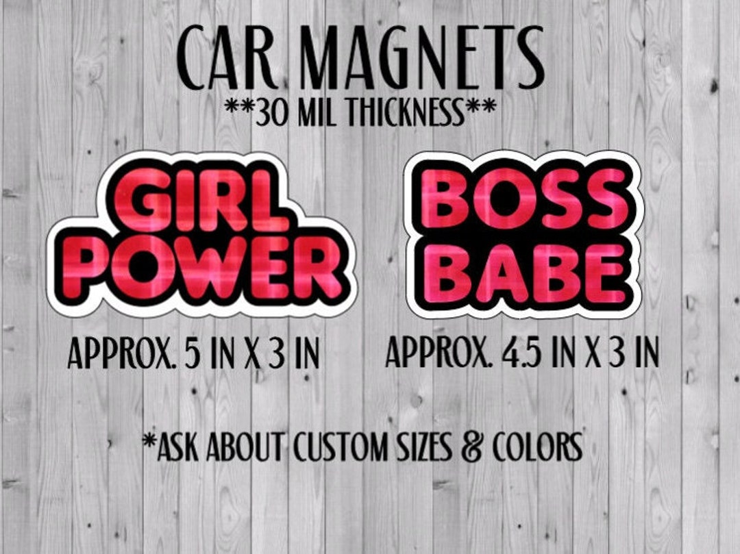 Girl Power Car Magnet, Boss Lady Car Magnet, Car Magnet - Etsy
